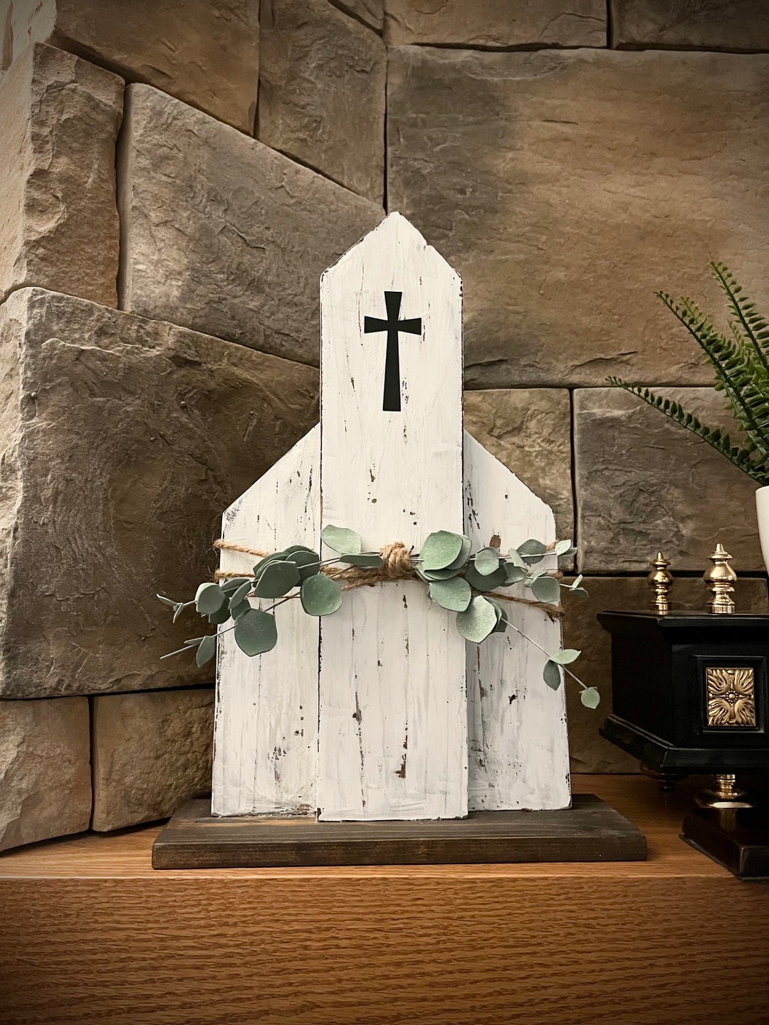 Wooden Mantle Decor for Spring, Table Decor Christmas, Christian Home ...