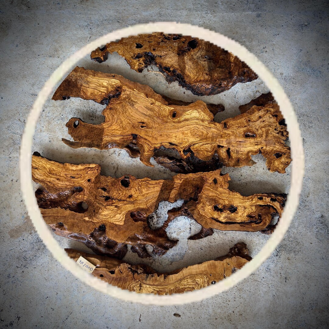 Turkish Olive Wood Root Round: Epoxy Resin Art, Wall Decor - Etsy