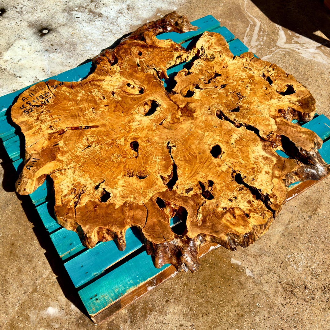 48" X 50" Olive Root Slice Live Edge Code (A-11) - Etsy