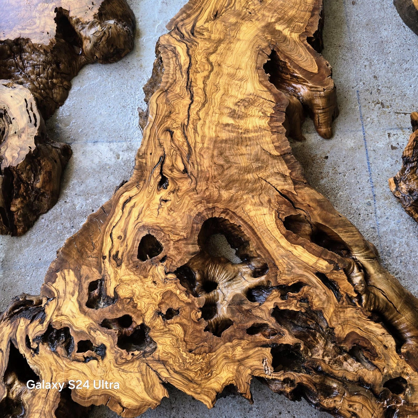 Large Turkish Olive Wood Slab: Epoxy Resin Table, Wall Art (120"x48 ...