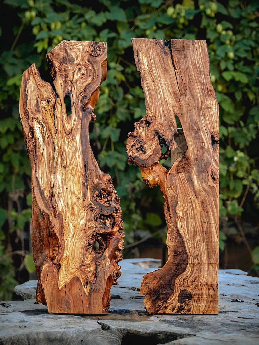Turkish Ancient Olive Wood Ready Sanded River Set for Epoxy Resin Board ...