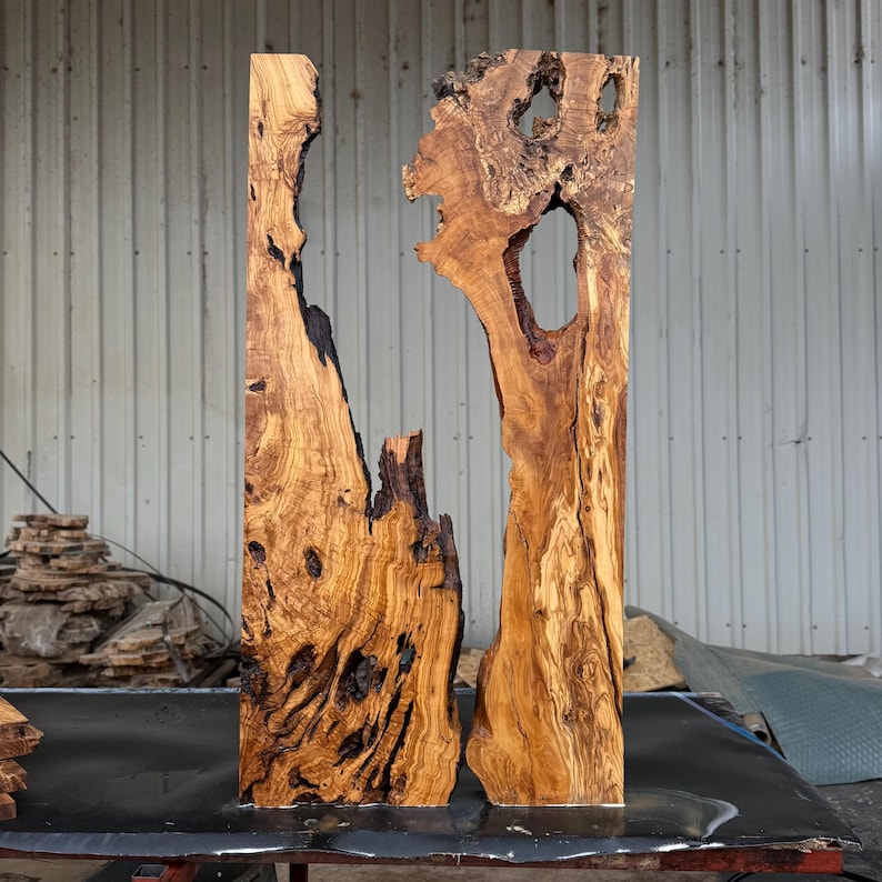 Turkish Olive Wood Burl Slabs, Live Edge Olive Wood for Epoxy River ...