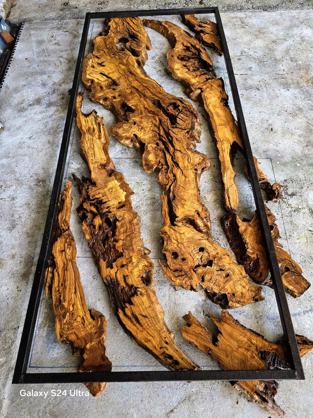 120x48 Turkish Olive Wood for Epoxy Resin Table Moss Wall Art Work CODE ...