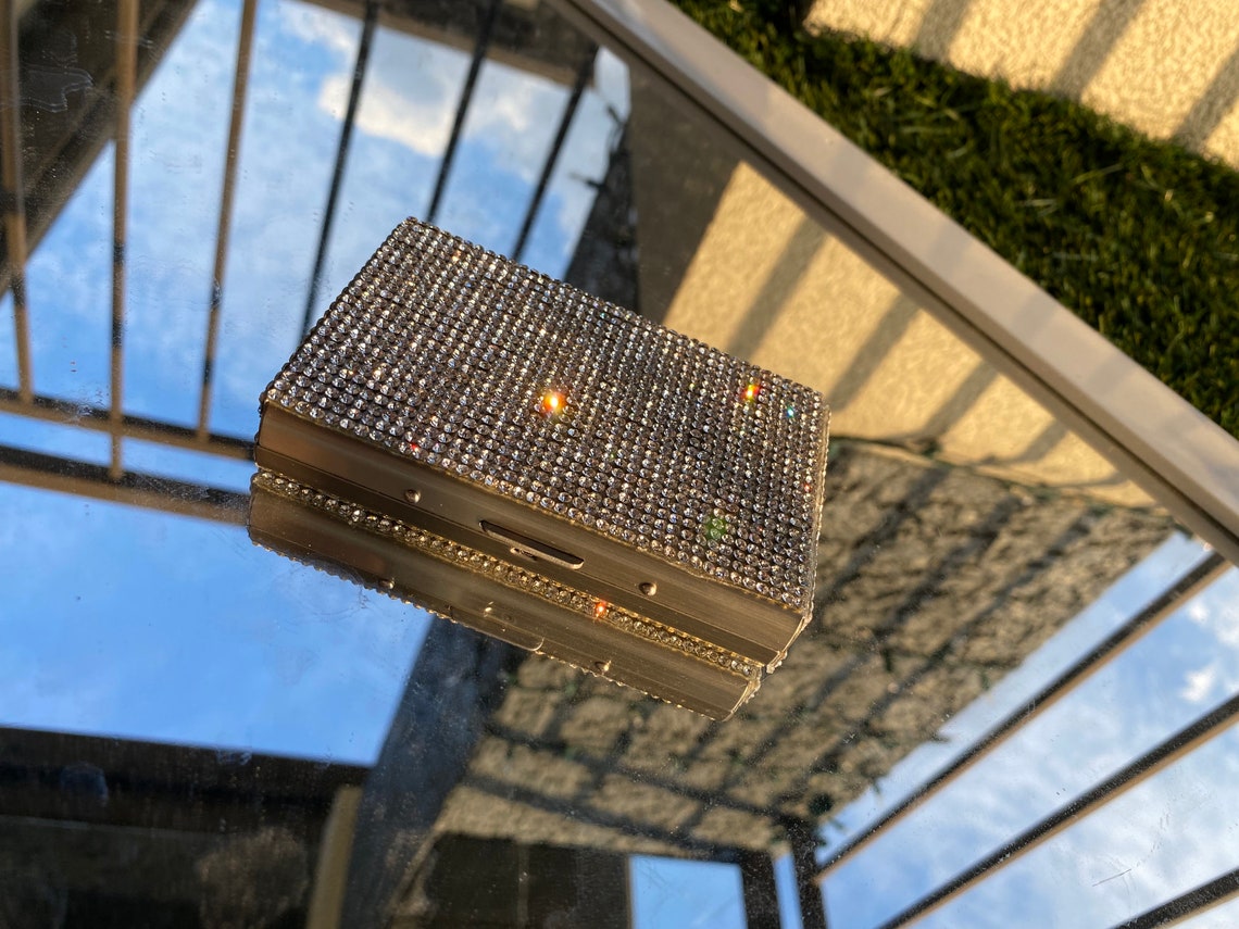 Bling Bling Card Wallet, Rhinestone Wallet, Accessories, Silver Crystal ...