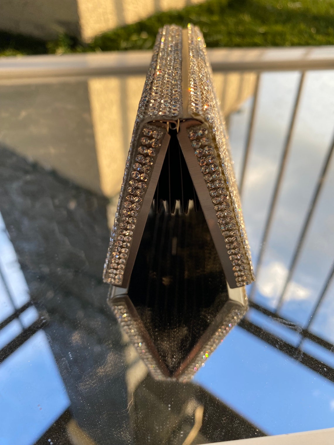 Bling Bling Card Wallet, Rhinestone Wallet, Accessories, Silver Crystal ...