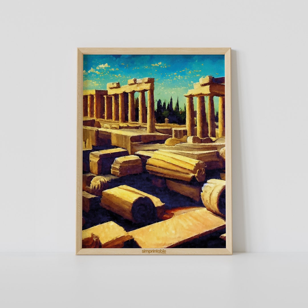 Vintage Oil Painting Printable Wall Art Antique Greek Hellenistic Wall ...