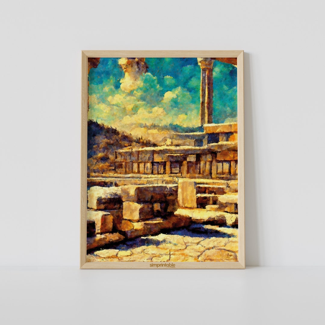 Vintage Oil Painting Printable Wall Art Antique Greek Hellenistic Wall ...