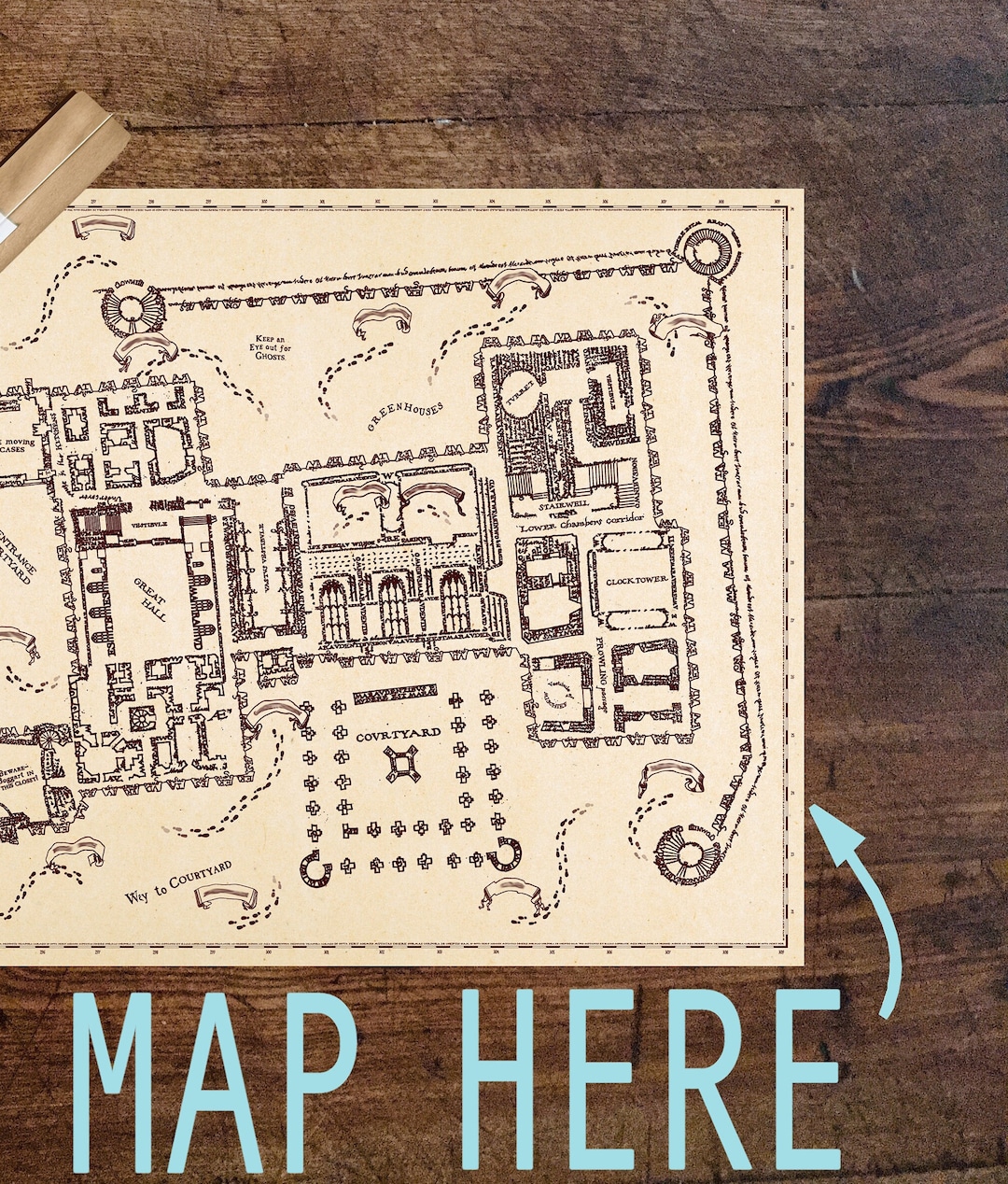 Custom-drawn Magical Map - Etsy