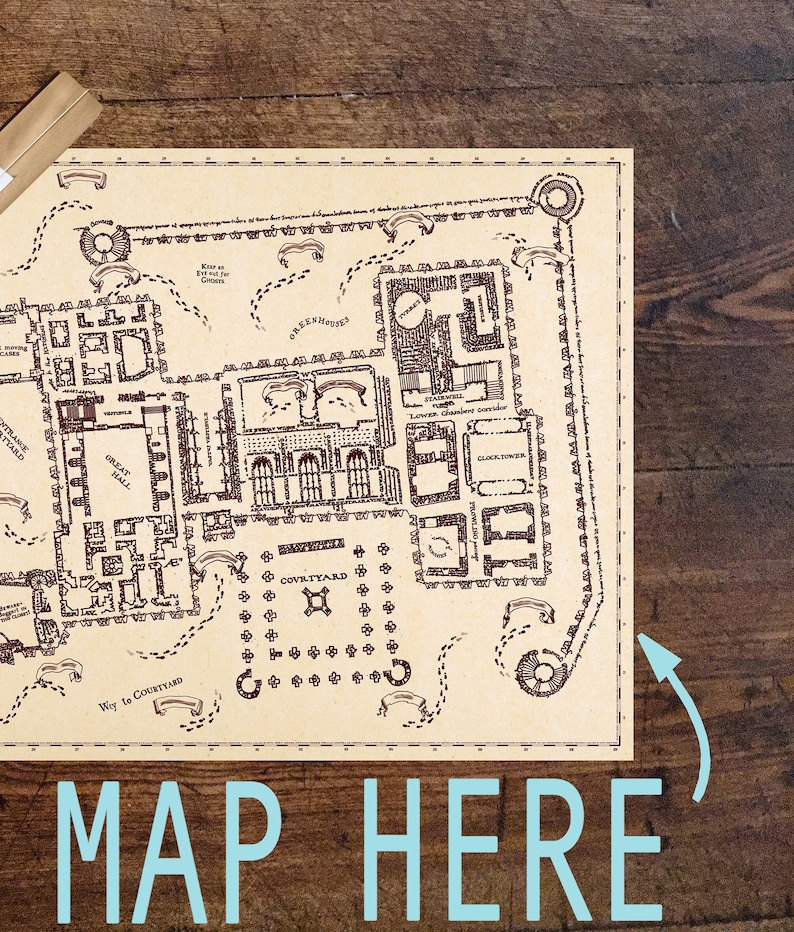 Custom-drawn Magical Map - Etsy