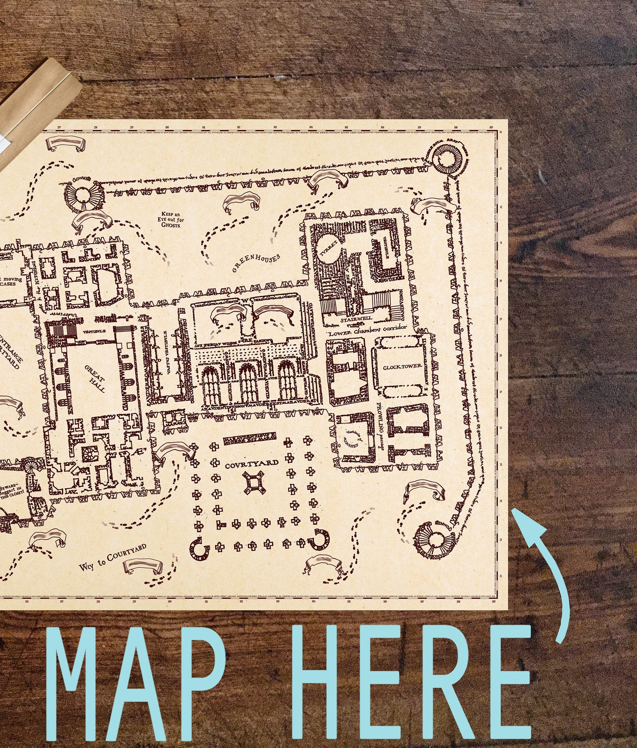 Custom-drawn Magical Map - Etsy