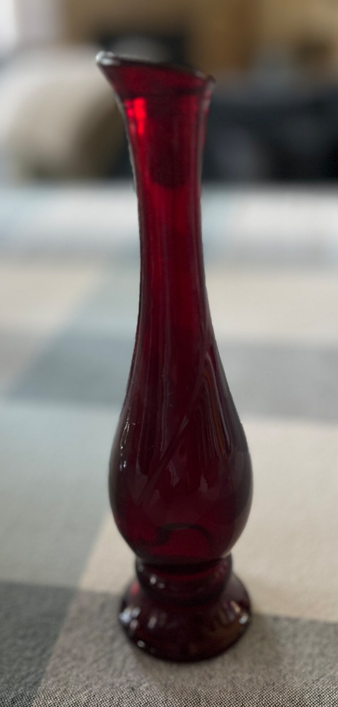 Antique Ruby Red Bud Vase - Etsy