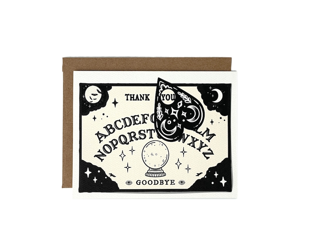 Ouija Board Thank You Card: Goth Wedding, Spirit Board - Etsy