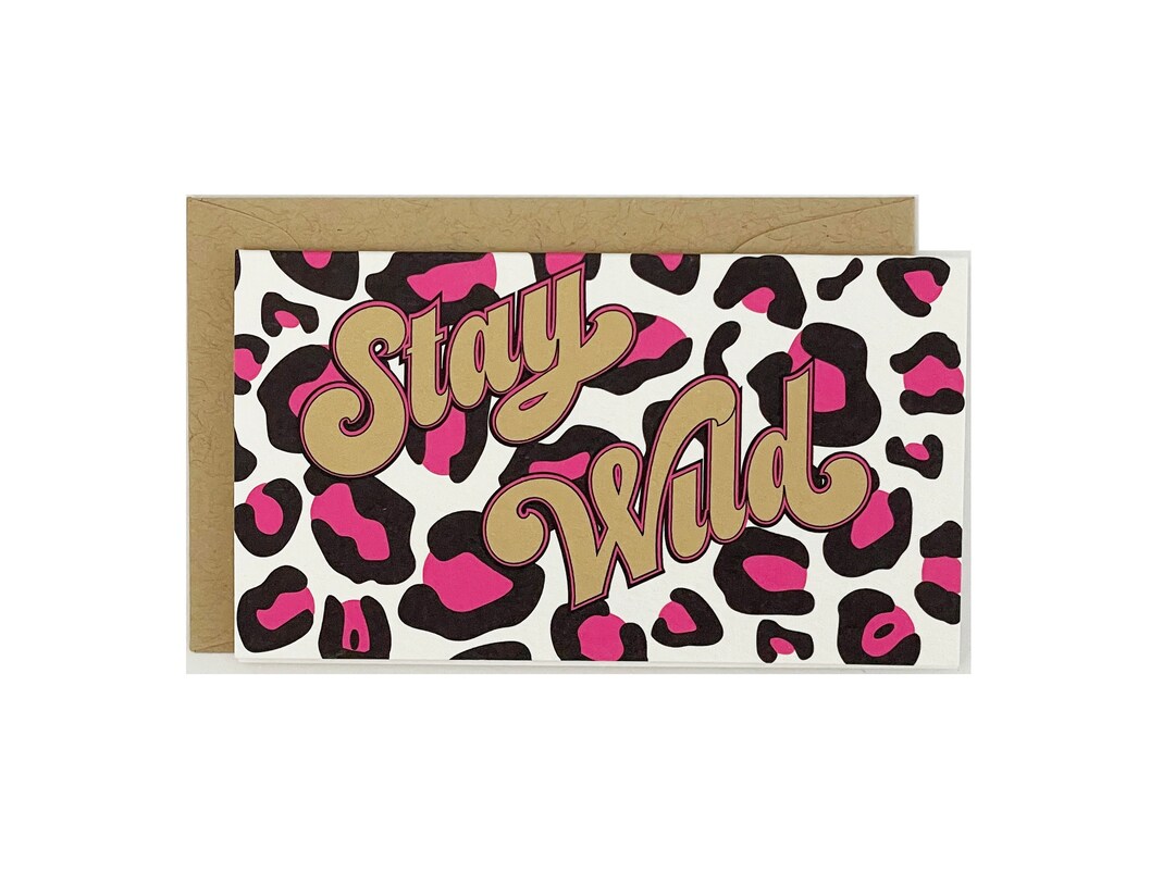 Stay Wild Mini Card, Blank Inside, Fun Alternative Birthday, Valentine ...