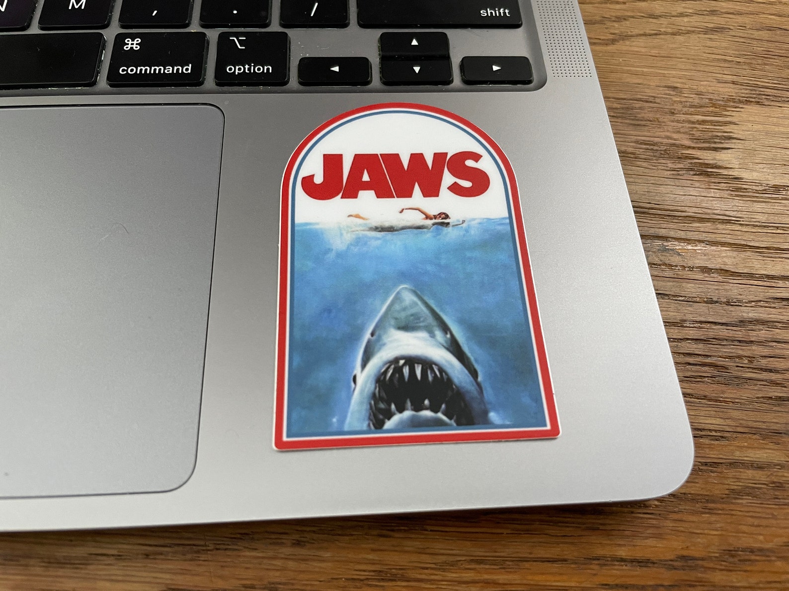 JAWS Movie Poster Vinyl Sticker - 50th Anniversary-water/weatherproof ...