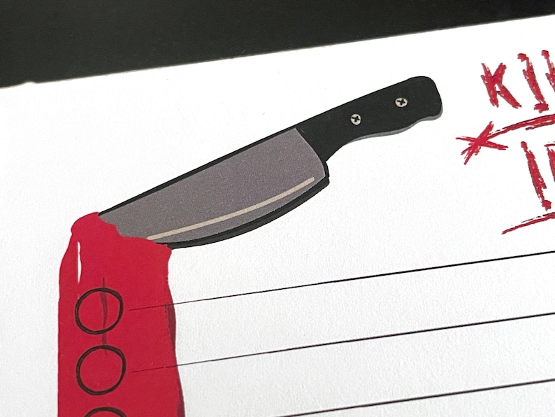 Horror Stationery,halloween Notepad,killer List Pad, Bloody Memo Pad ...