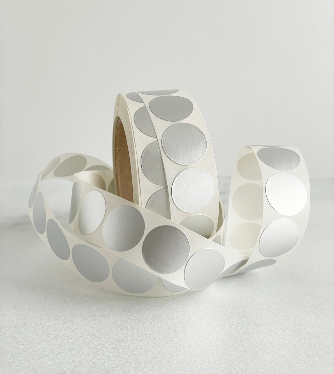 Matte Silver Foil Seal|1 Inch Round Silver Seal|foil Sticker|round ...