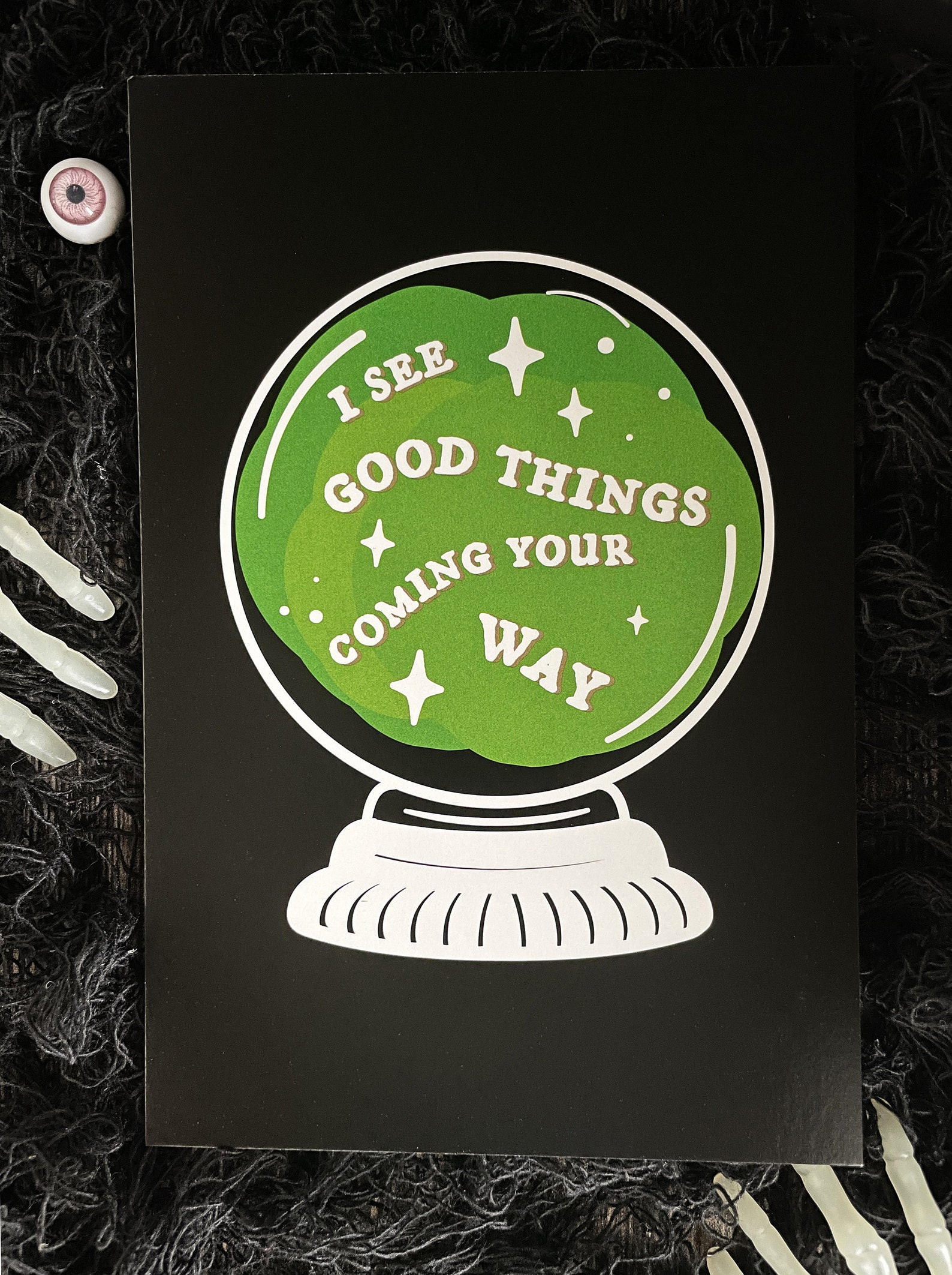 100 Halloween Thank You Card Inserts,crystal Ball Physical Small ...