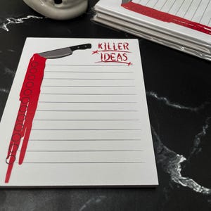 Horror Stationery,halloween Notepad,killer List Pad, Bloody Memo Pad ...