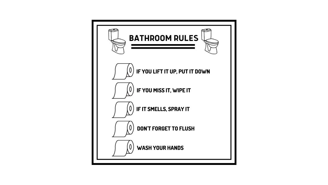 Bathroom Rules (SVG)/ Digital Print - Etsy