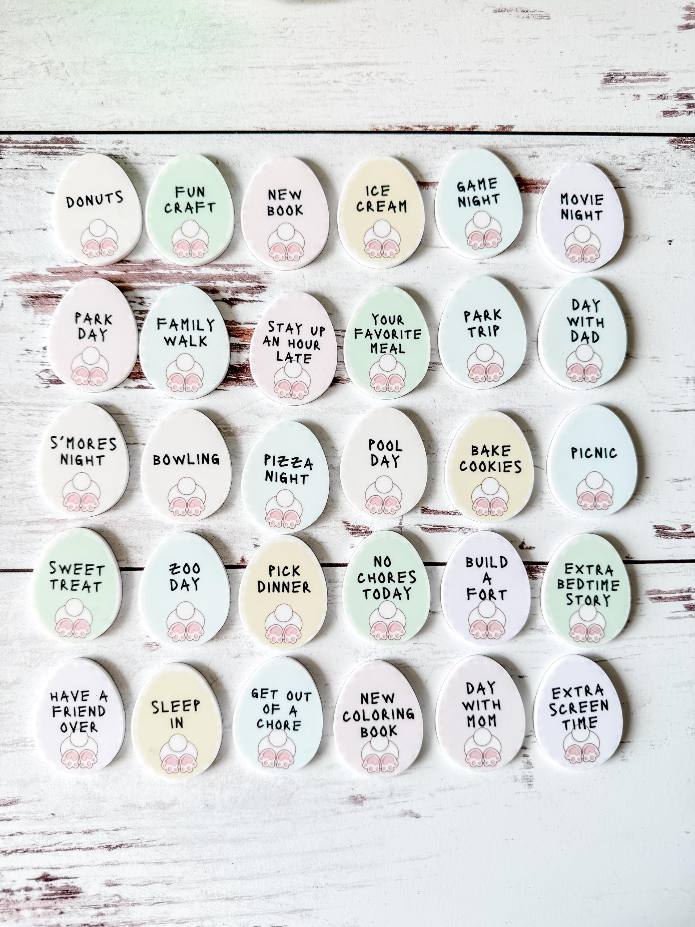 Easter Egg Hunt Reward Tokens: Activity-based Easter Basket Fillers - Etsy