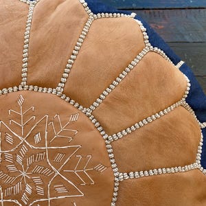 Moroccan Leather Pouf,handmade Leather Pouf,moroccan Ottoman,leather ...