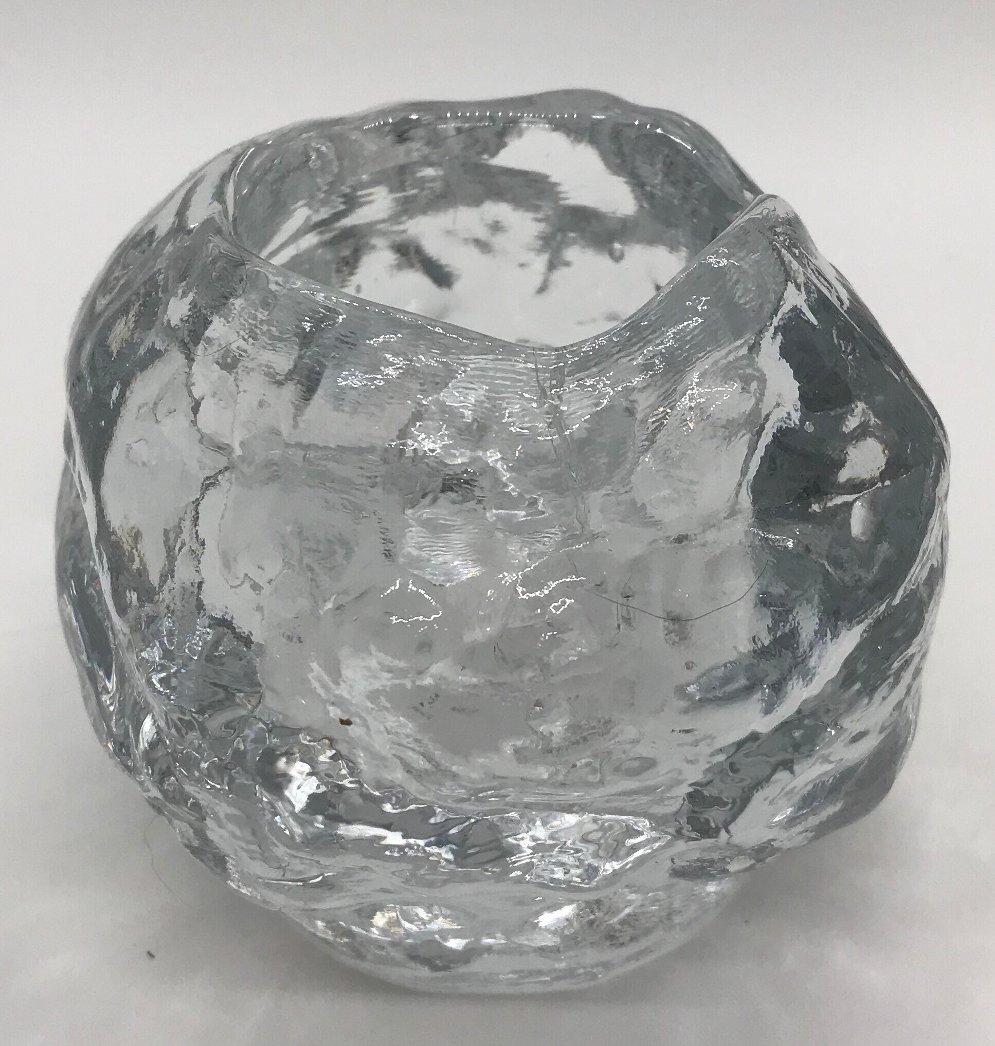 Vintage Austrian Crystal Snowball Ice Glass Votive Holder - Etsy Canada