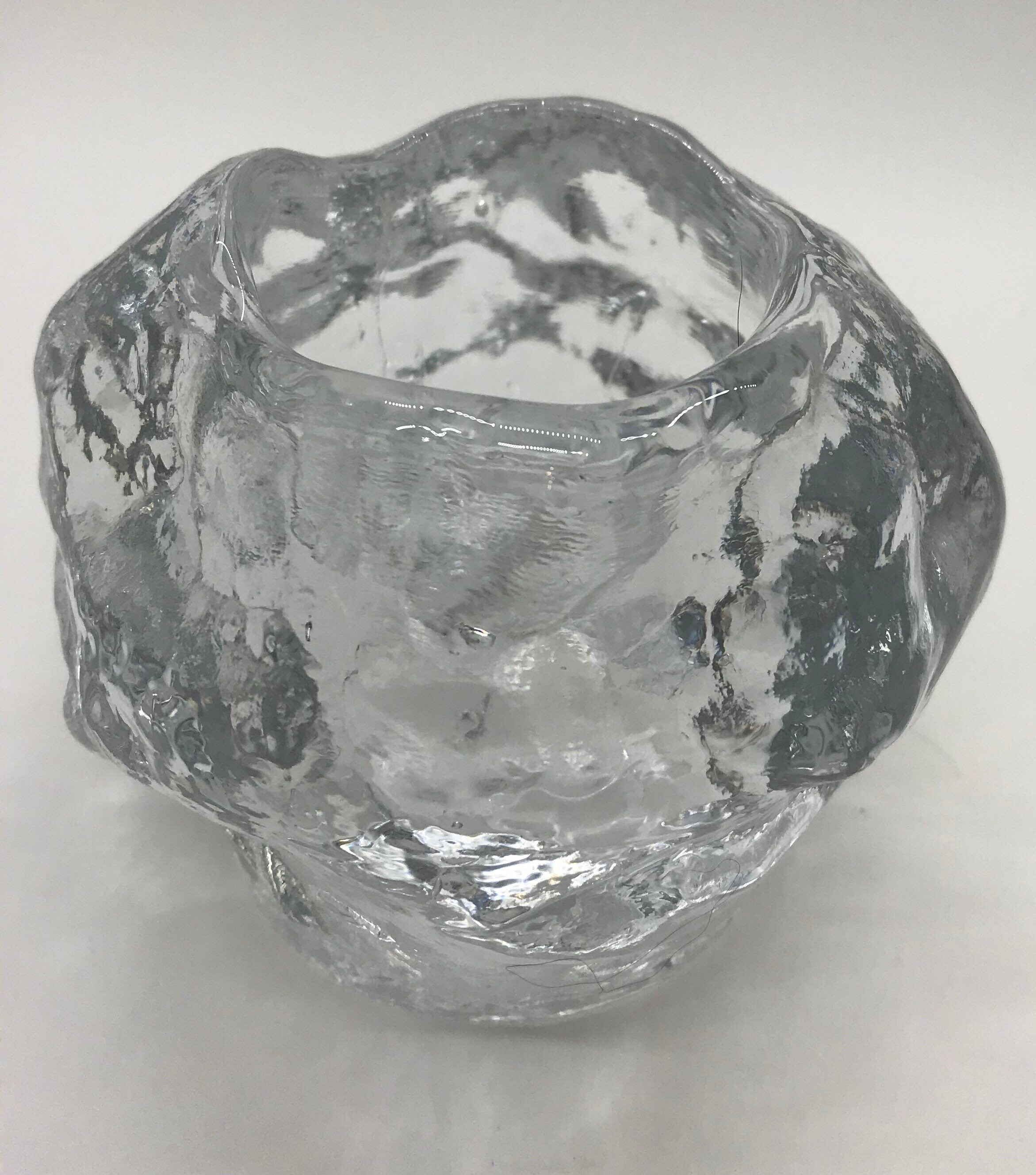 Vintage Austrian Crystal Snowball Ice Glass Votive Holder | Etsy