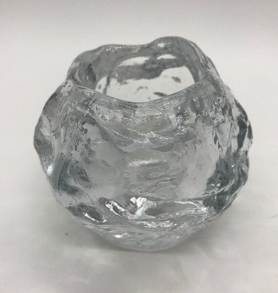 Vintage Austrian Crystal Snowball Ice Glass Votive Holder - Etsy