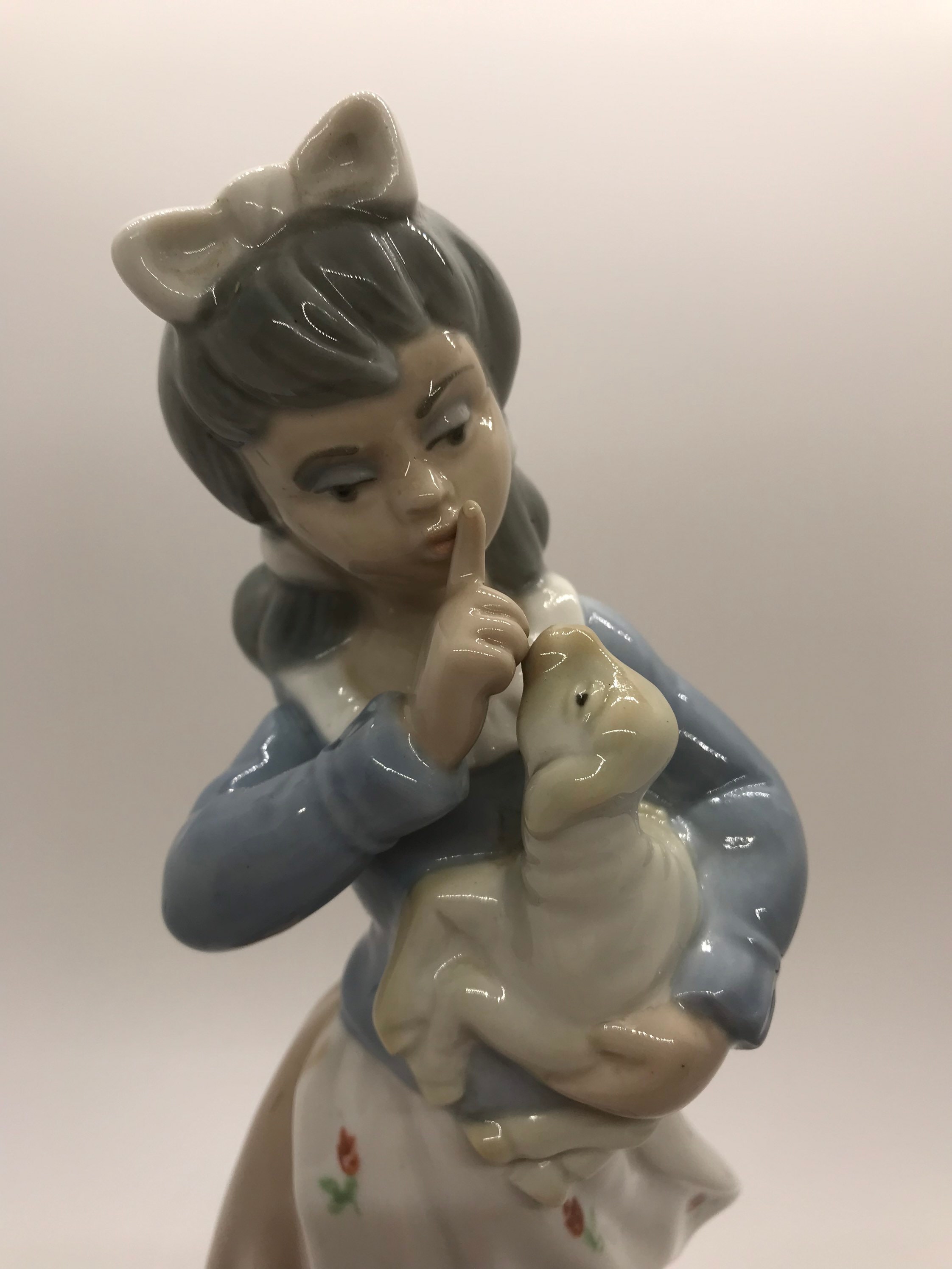 Vintage Tengra Porcelain Figurine 'girl With Lamb' 1970's- Made in ...