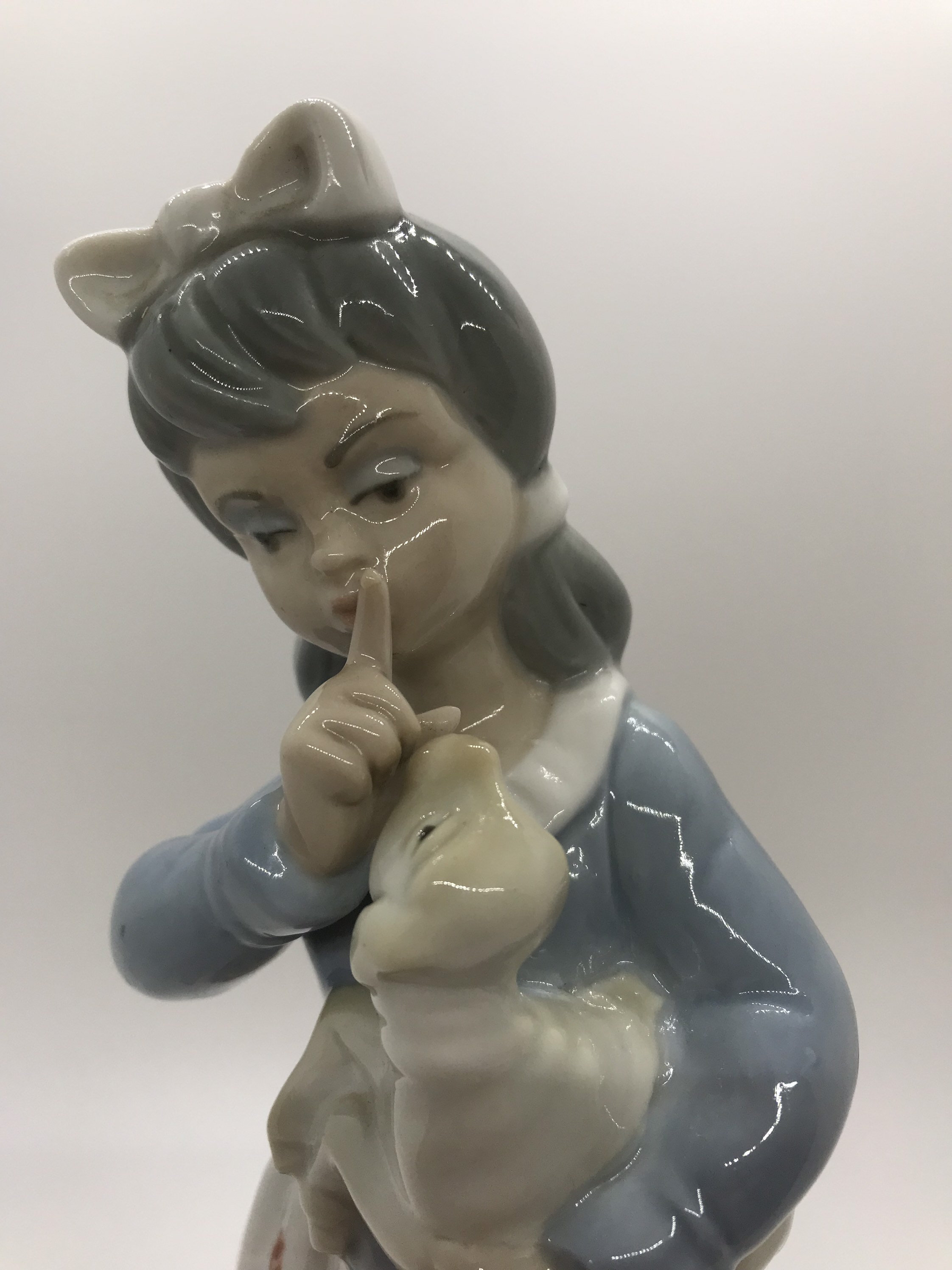 Vintage Tengra Porcelain Figurine 'girl With Lamb' 1970's- Made in ...