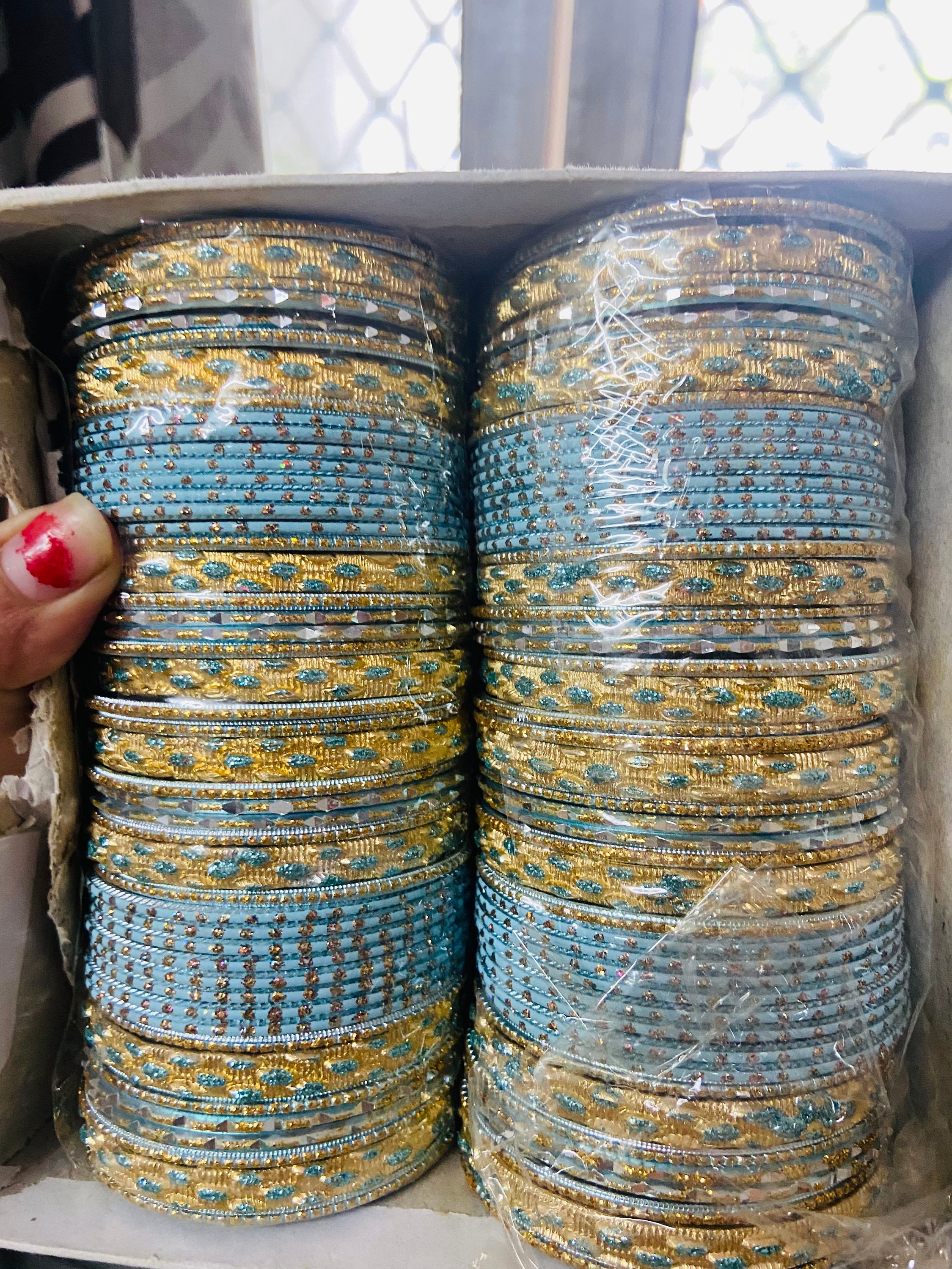 Metal Bangles Matching Bangles Indian Bangles Choodi Set | Etsy