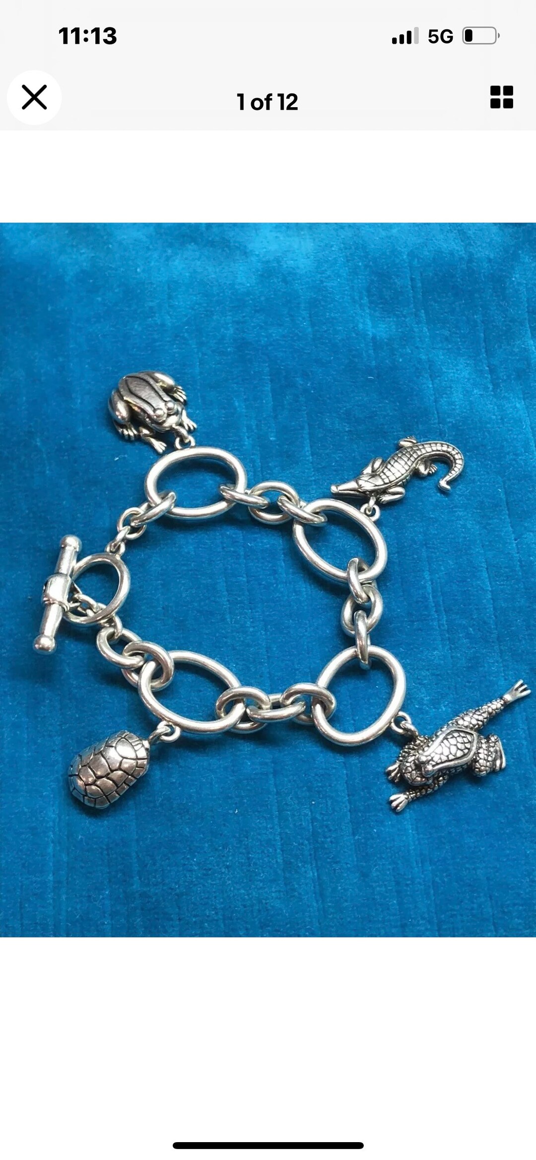 Rare Barry Kieselstein Cord Sterling Silver Charm Bracelet - Etsy