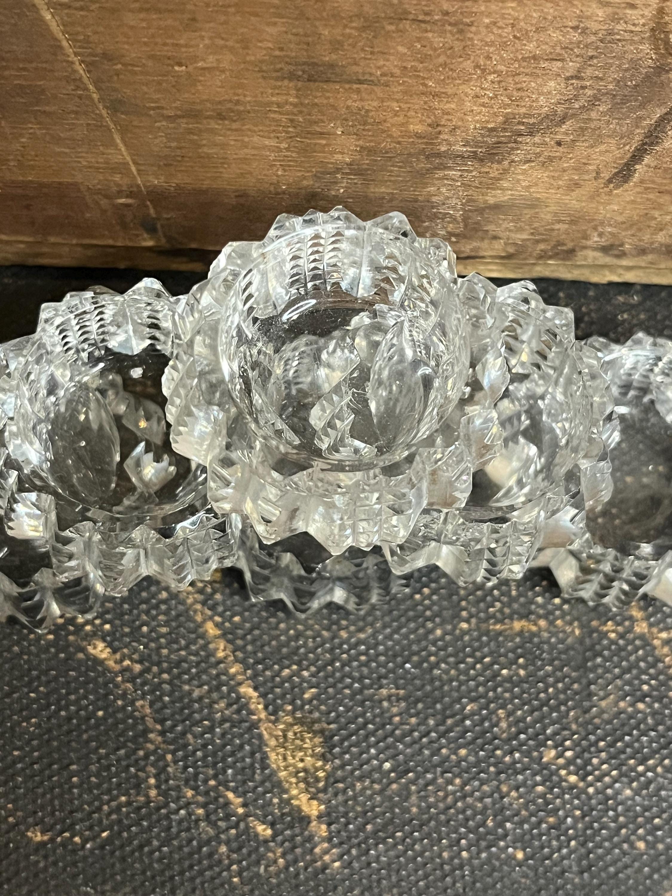 Vintage Cut Crystal Salt Cellars Set of Six - Etsy