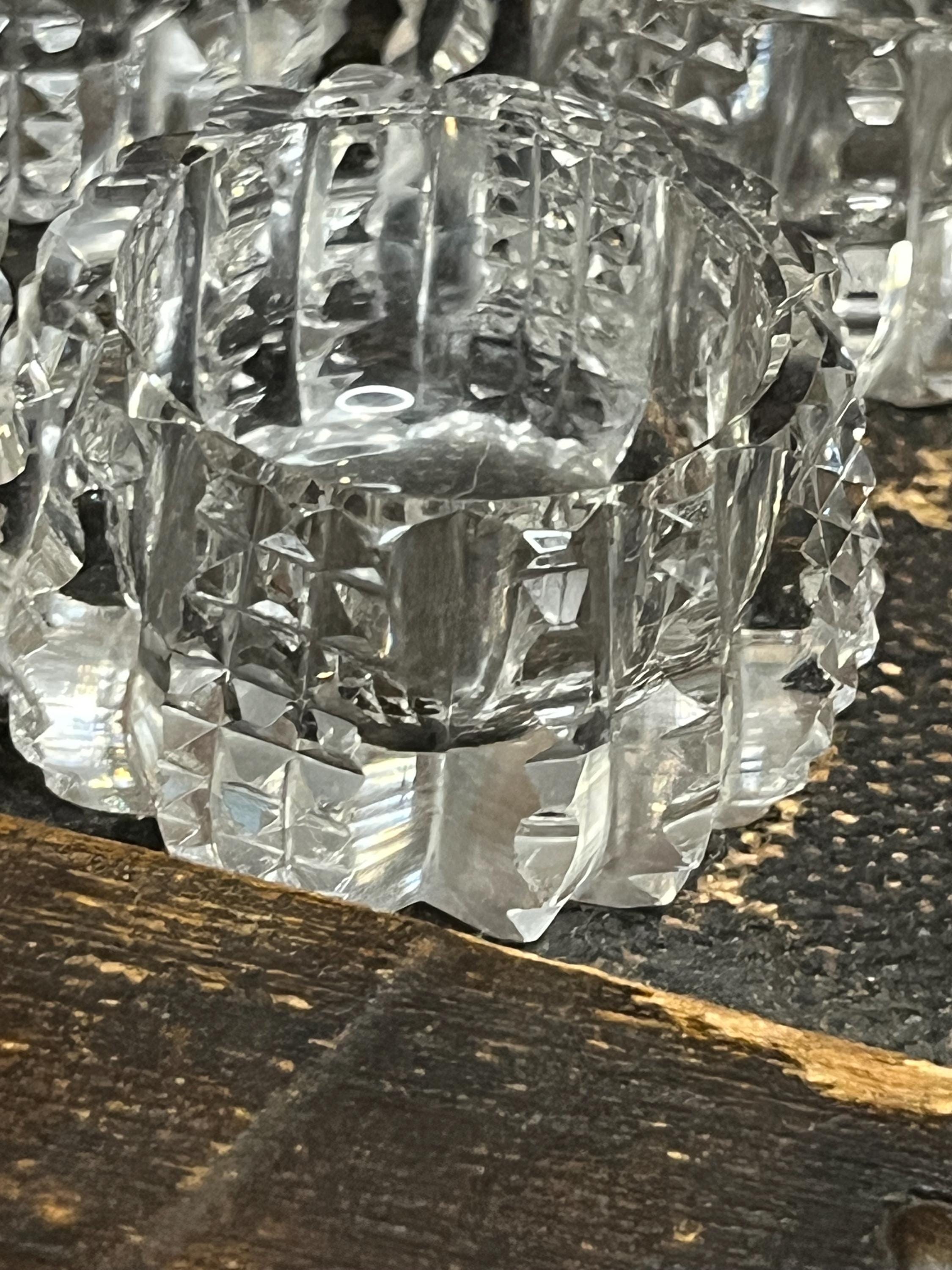 Vintage Cut Crystal Salt Cellars Set of Six - Etsy