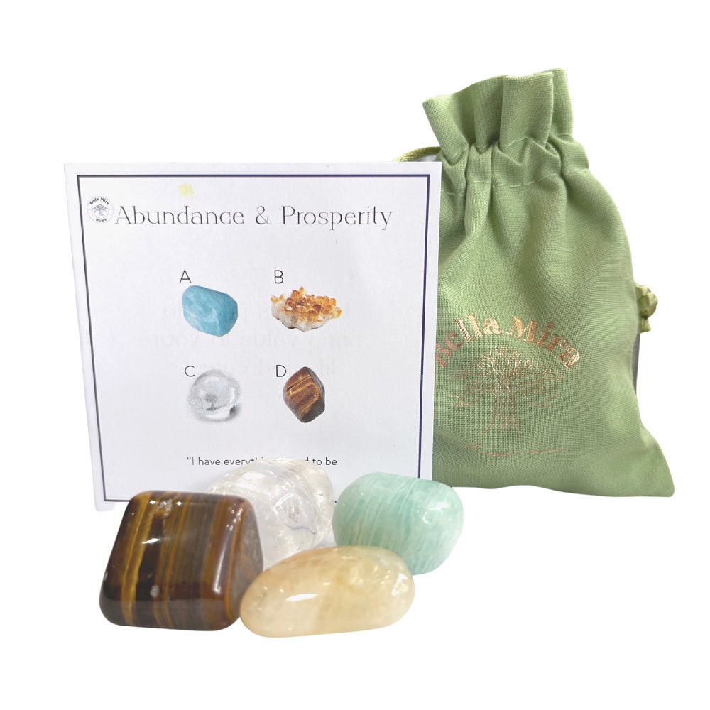 Abundance & Prosperity Crystal Gift Pack – Amazonite, Citrine, Quartz ...