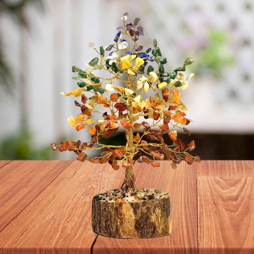 Chakra Healing & Wellbeing Tree - 300 Crystals Amethyst Sodalite Lapis ...