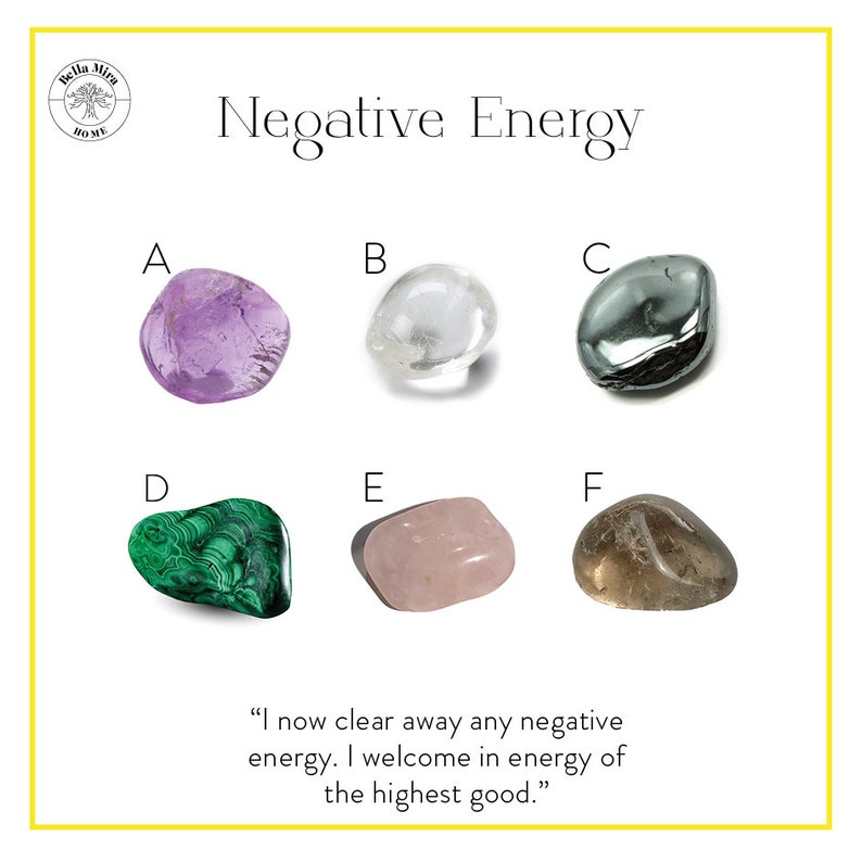 Negative Energy Crystal Gift Pack - Amethyst Clear Quartz Hematite ...