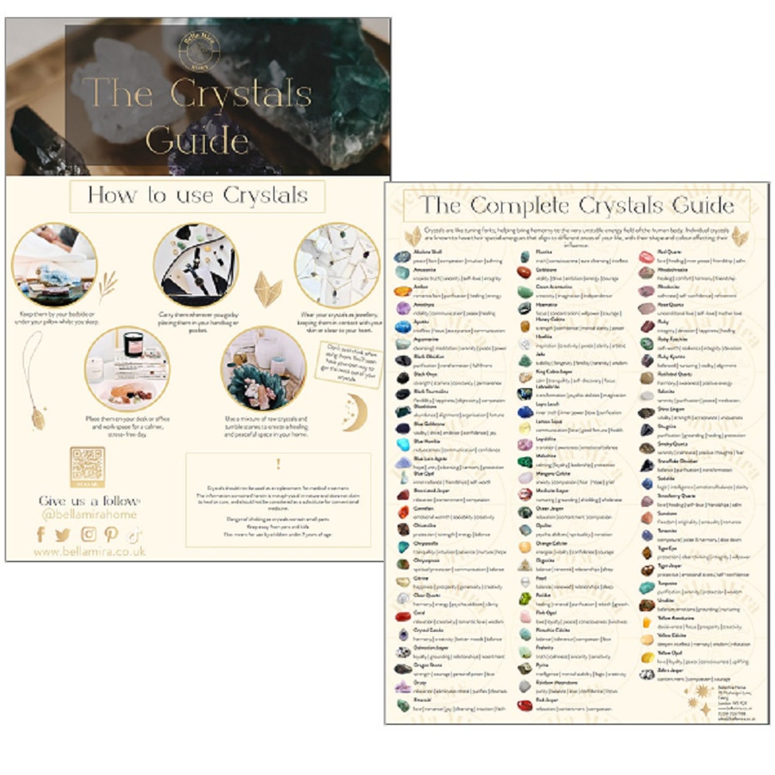 Crystal Healing Guide UK Standard Professional Branded - Etsy UK