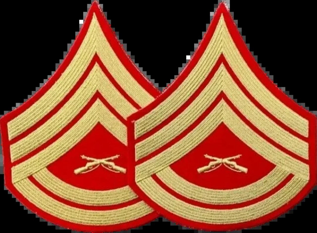USMC Gunnery Sergeant Evening Dress Chevrons Cut Edge Set - Etsy
