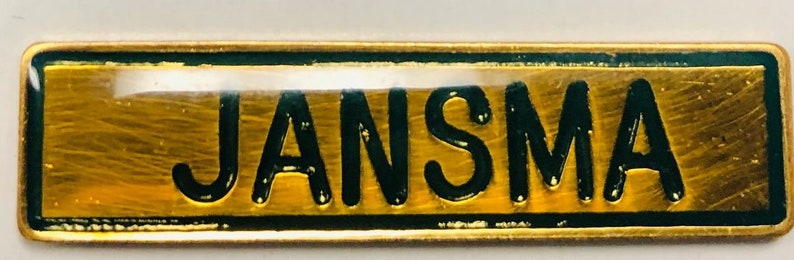 South Africa (SAP) Police Name Plate "jansma" - Etsy