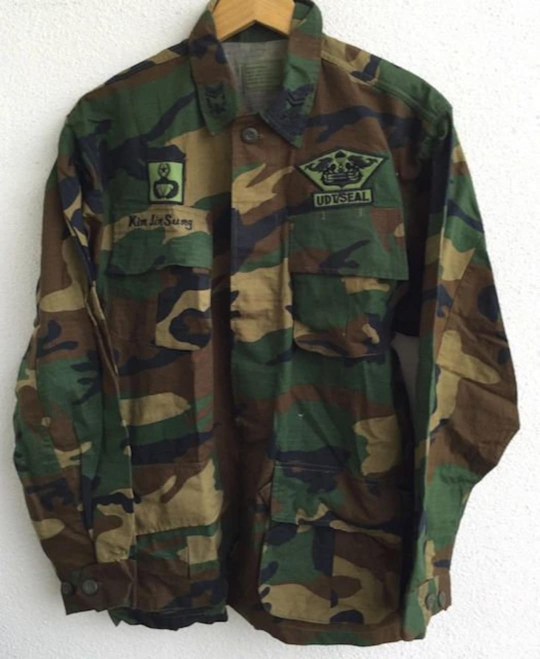 South Korea ROK Navy Seal Woodland Pattern Shirt - Etsy