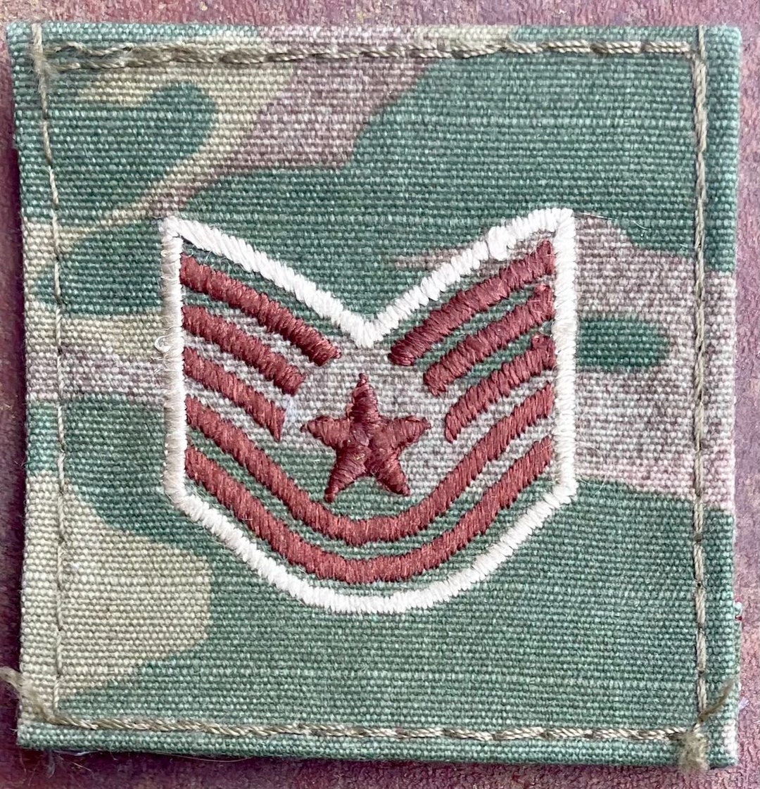 USAF Technical Sergeant Rank Patch OCP Velcro Back Single 1 - Etsy