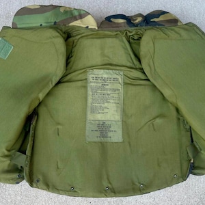 US Army PASGT M81 Woodland Camo Fragmentation Vest Size Large 6 - Etsy