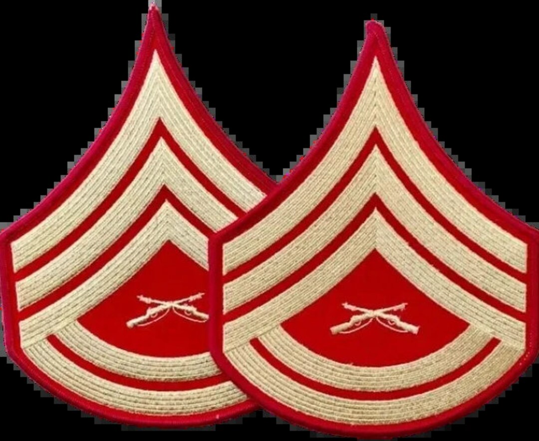 USMC Gunnery Sergeant Evening Dress Chevrons Merrowed Edge Set - Etsy