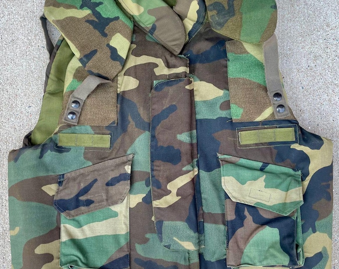 US Army PASGT M81 Woodland Camo Fragmentation Vest Size Large #6 - Etsy