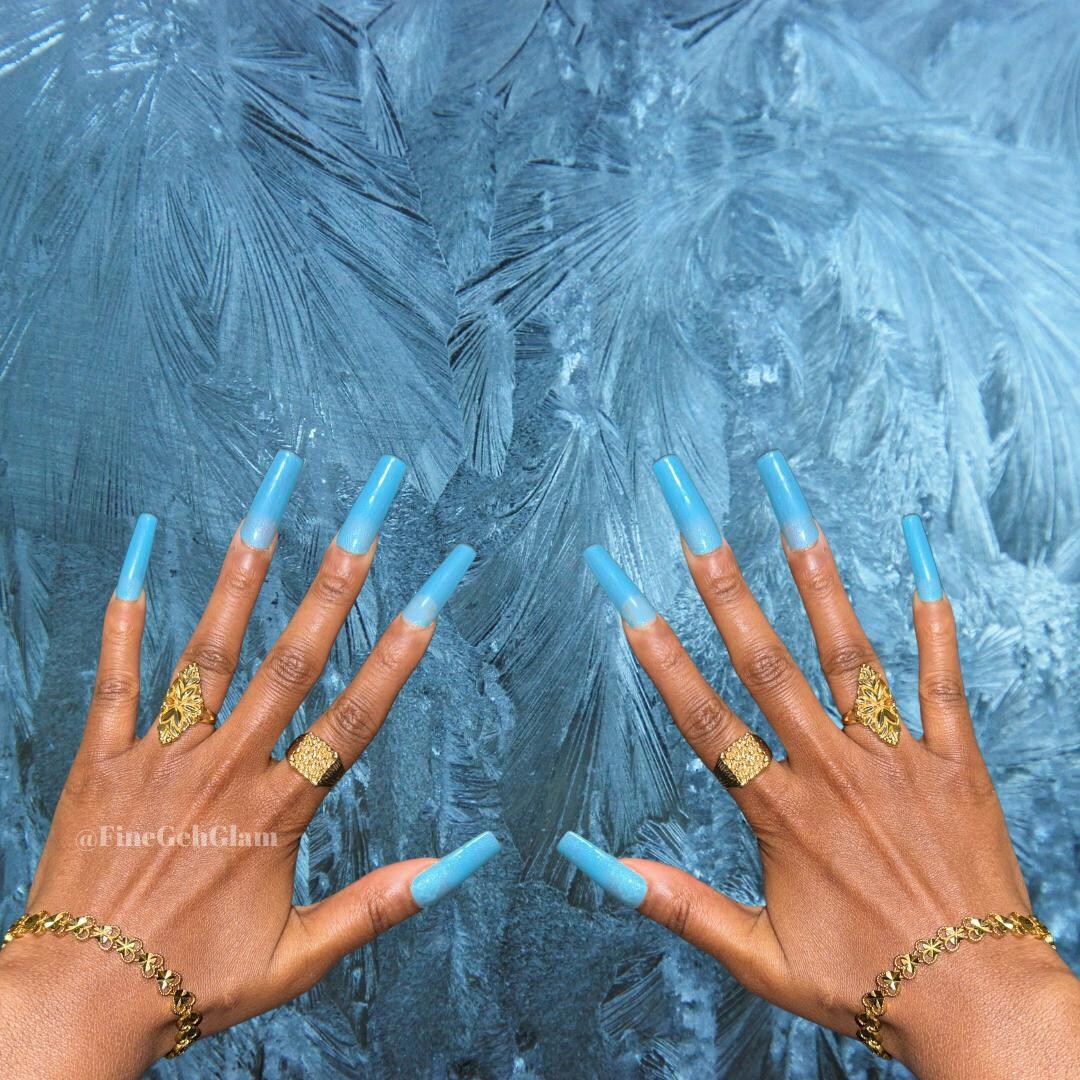 Frozen | Acrylic Nails | Custom Press Ons - Etsy