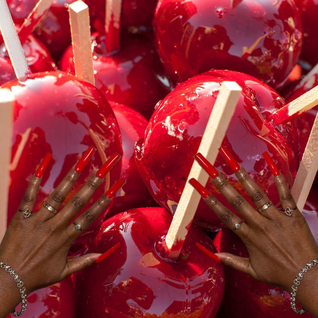 Candy Apple | Red Nails | Acrylic Nails | Custom Press Ons - Etsy