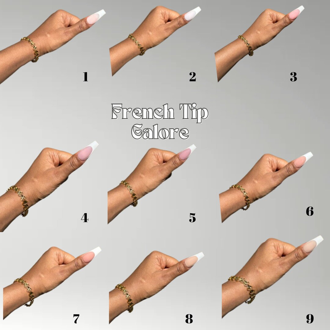 French Tip Galore! | French Tip Nails | Custom Press Ons - Etsy
