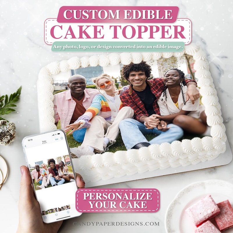 Picture on Cake Decal - Etsy