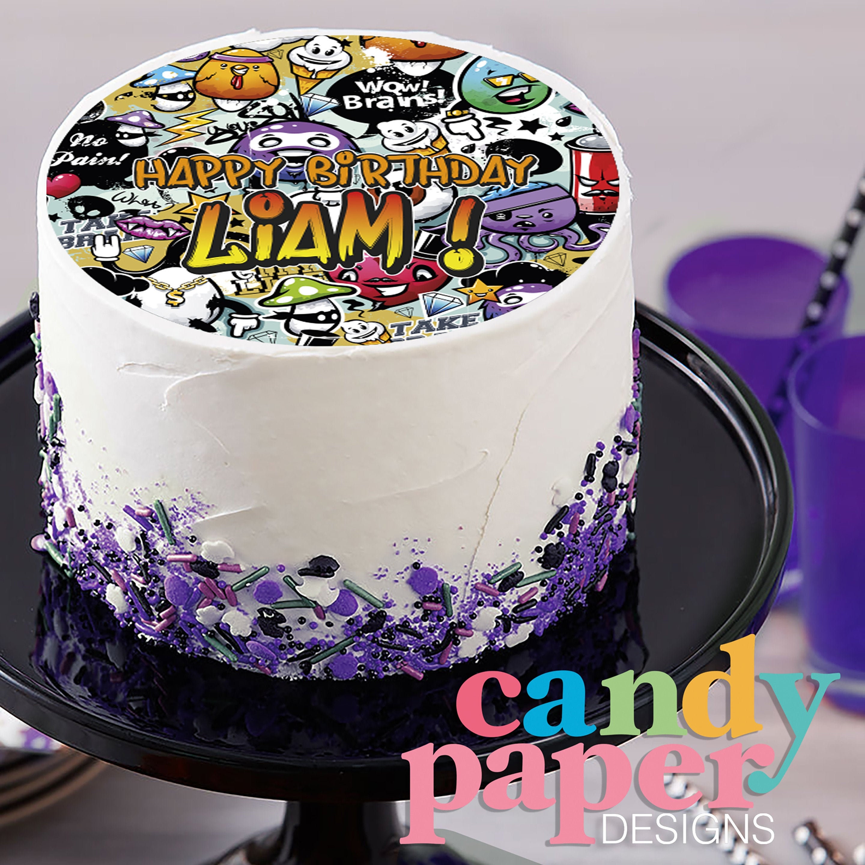 Boombox Graffiti Cake